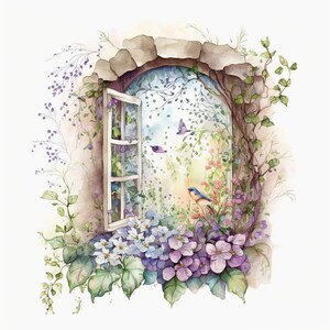 Fairy Windows Clipart, 10 High Quality Jpgs, Nursery Art, Digital ...