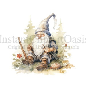 Fancy Gnomes Clipart, 10 High Quality Jpgs, Nursery Art, Digital ...