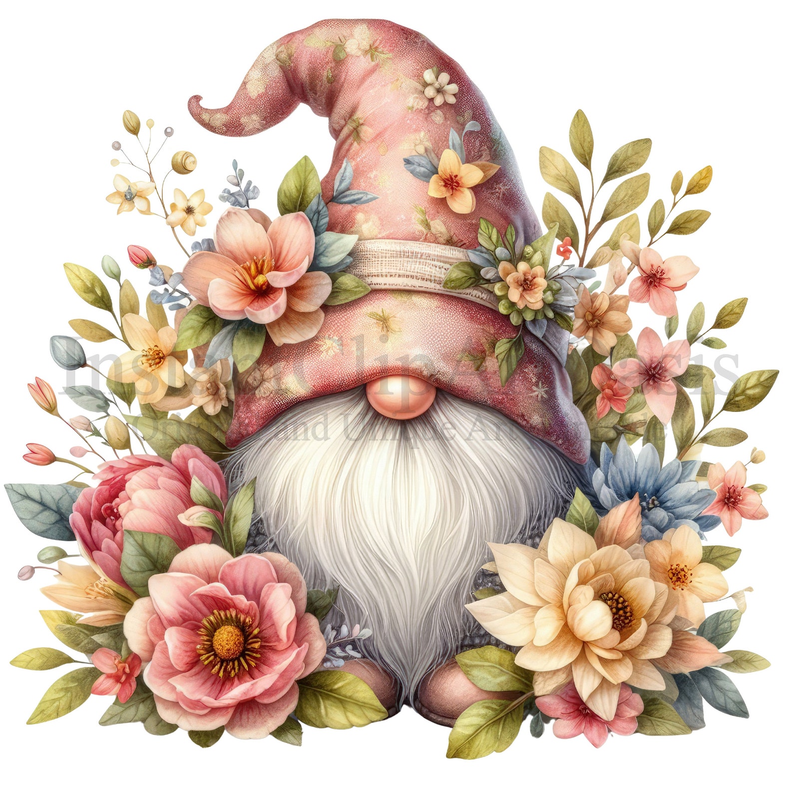Spring Gnomes Clipart, 10 High Quality Pngs, Nursery Art, Digital ...