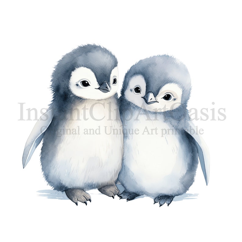 Penguin Friends Clipart, 10 High Quality Pngs, Nursery Art | Card ...