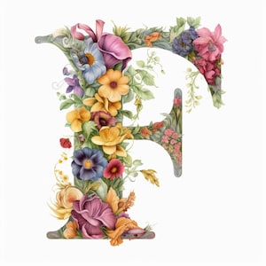 Letter F Clipart, 10 High Quality Jpgs, Nursery Art, Instant Digital ...