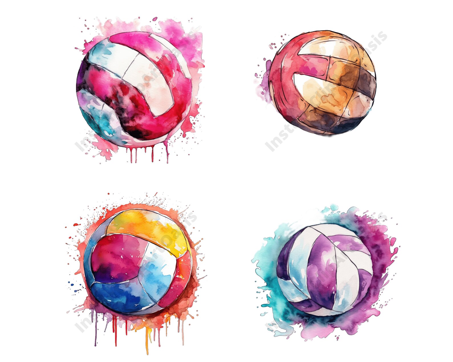 Volleyball Clipart, 10 High Quality Pngs, Transparent Background ...
