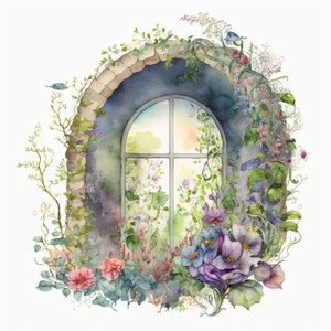 Fairy Windows Clipart, 10 High Quality Jpgs, Nursery Art, Digital ...