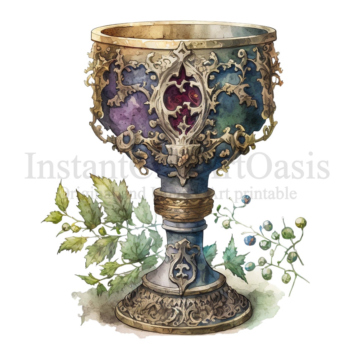 Goblet Clipart, 10 High Quality Pngs, Nursery Art, Instant Digital ...