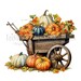 Wheelbarrow & Pumpkins Clipart 10 High Quality Pngs Halloween - Etsy