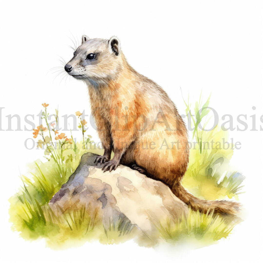 Hyrax Clipart, 7 High Quality Jpgs, Instant Digital Download | Card ...