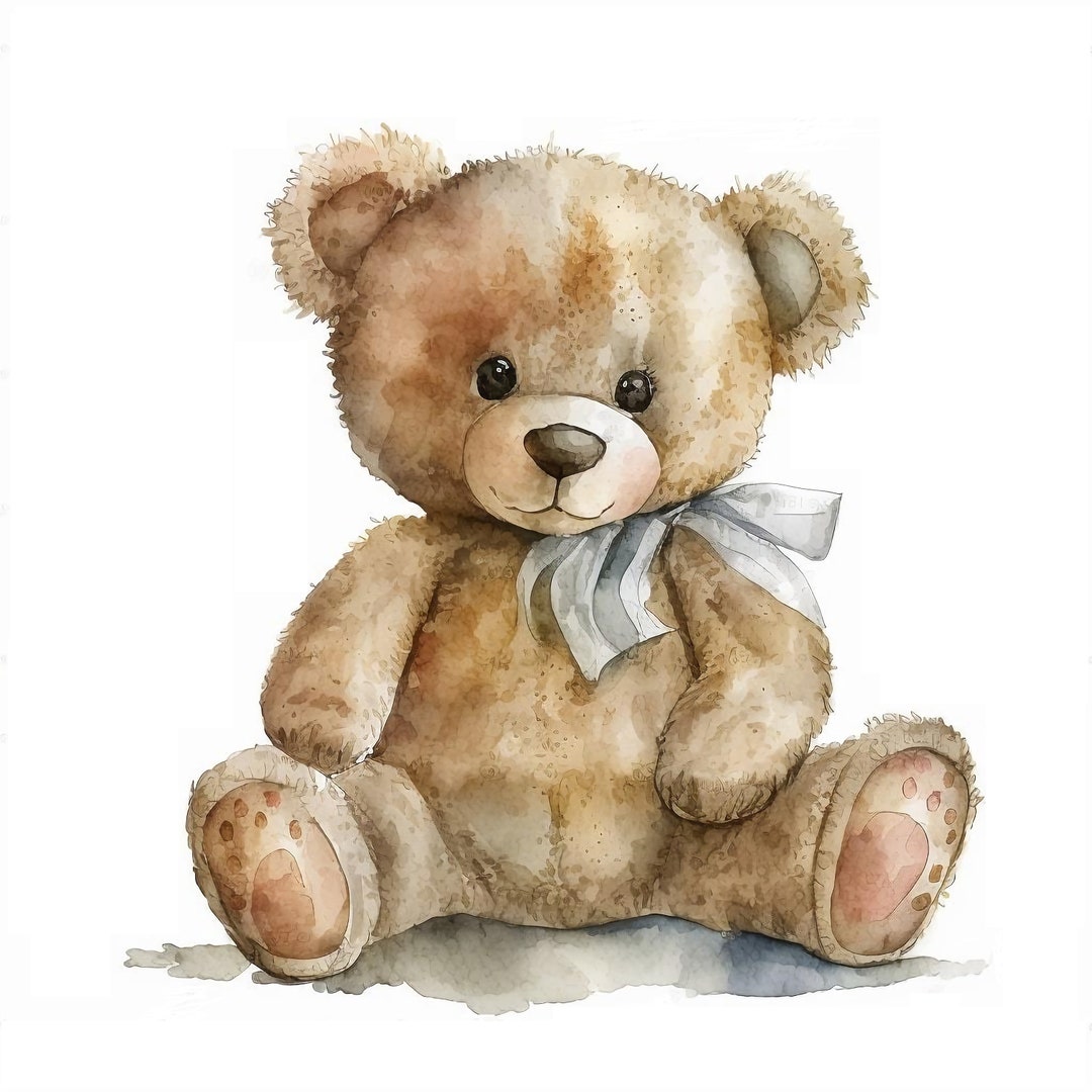 Teddy Bear Clipart 10 High Quality Jpgs Nursery Art Instant - Etsy