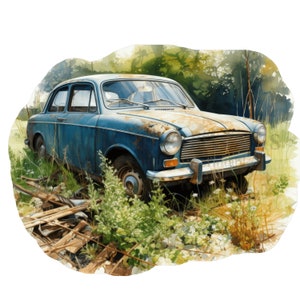 Abandoned Cars Clipart - 10 High Quality Pngs, Instant Digital Download ...