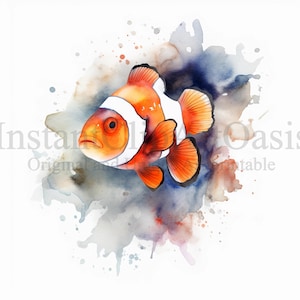 Clownfish Clipart, 10 High Quality Jpgs, Nursery Art, Digital Download ...