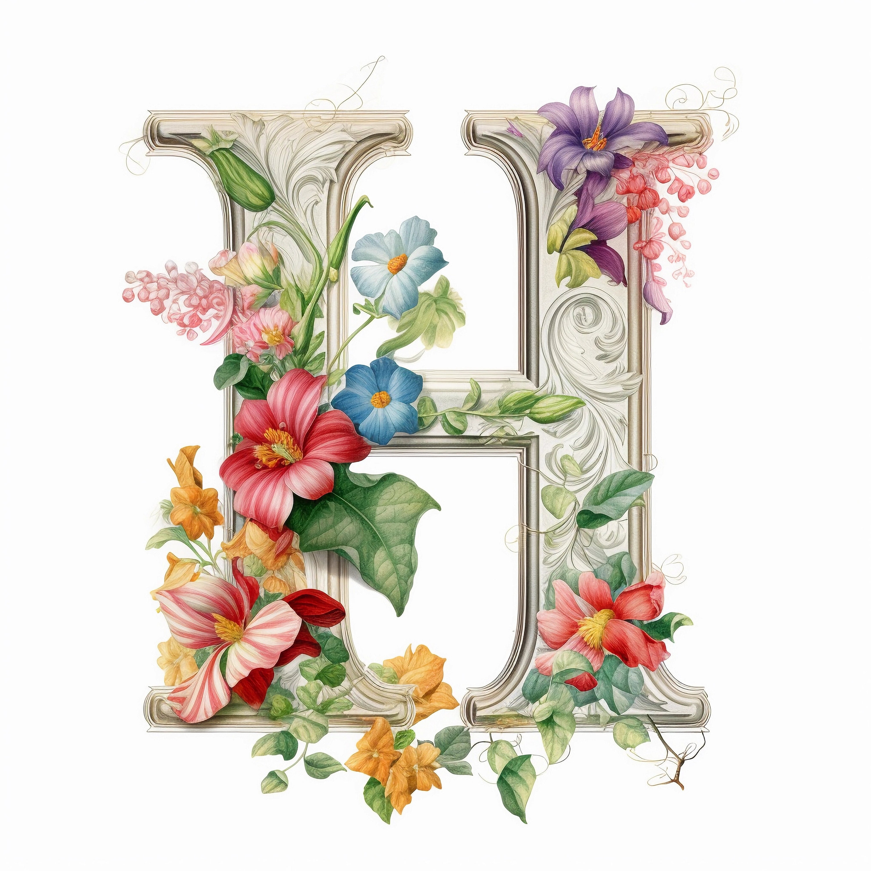 Beautiful Letter H
