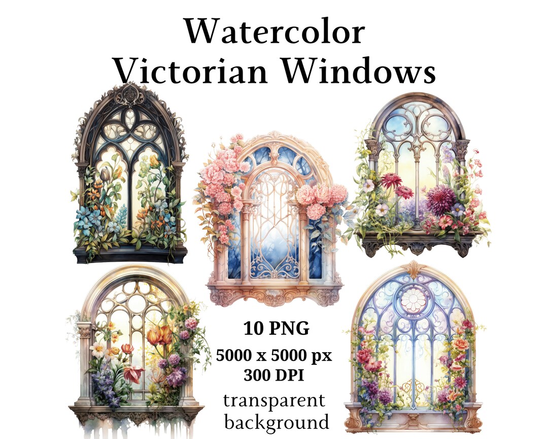 Victorian Windows Clipart, 10 High Quality Pngs Transparent Background ...