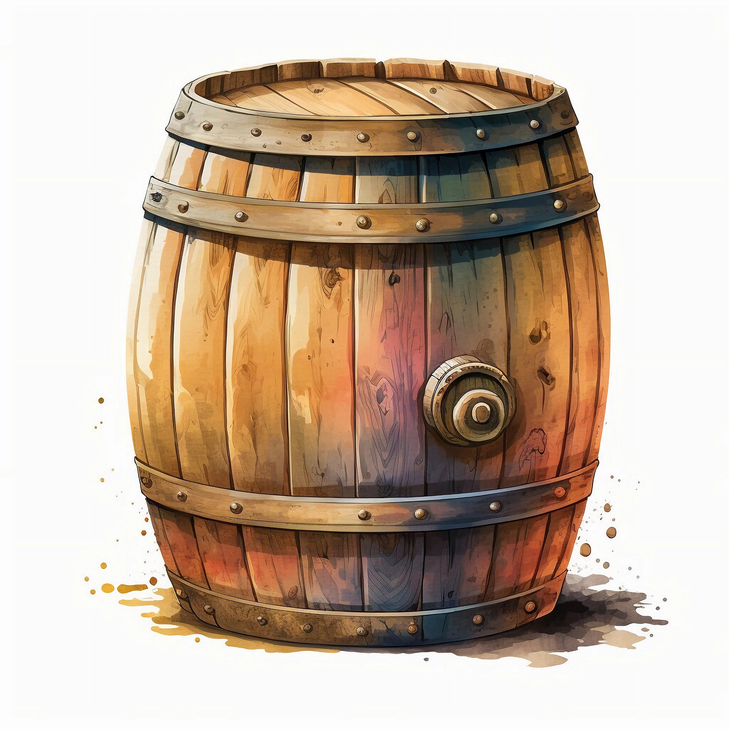 Barrel Clipart, 10 High Quality Jpgs, Nursery Art, Instant Digital ...