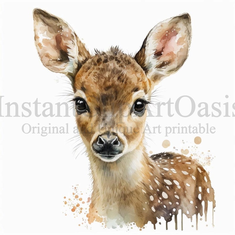 Baby Deer Painting - Etsy