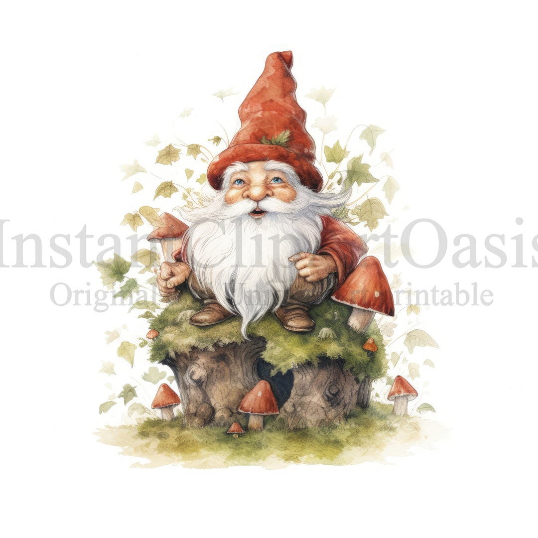 Fancy Gnomes Clipart, 10 High Quality Jpgs, Nursery Art, Digital ...
