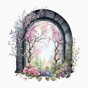 Fairy Windows Clipart, 10 High Quality Jpgs, Nursery Art, Digital ...