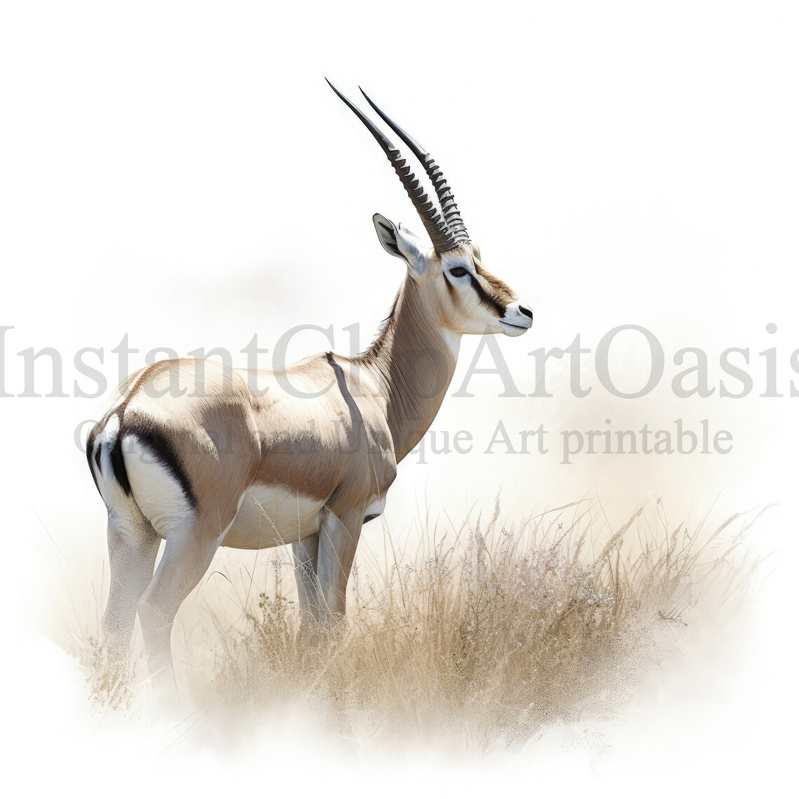 Grant's Gazelle Clipart, 6 High Quality Jpgs, Instant Digital Download ...