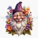 Gnome and Flowers Clipart, 10 High Quality Jpgs, Nursery Art, Digital ...