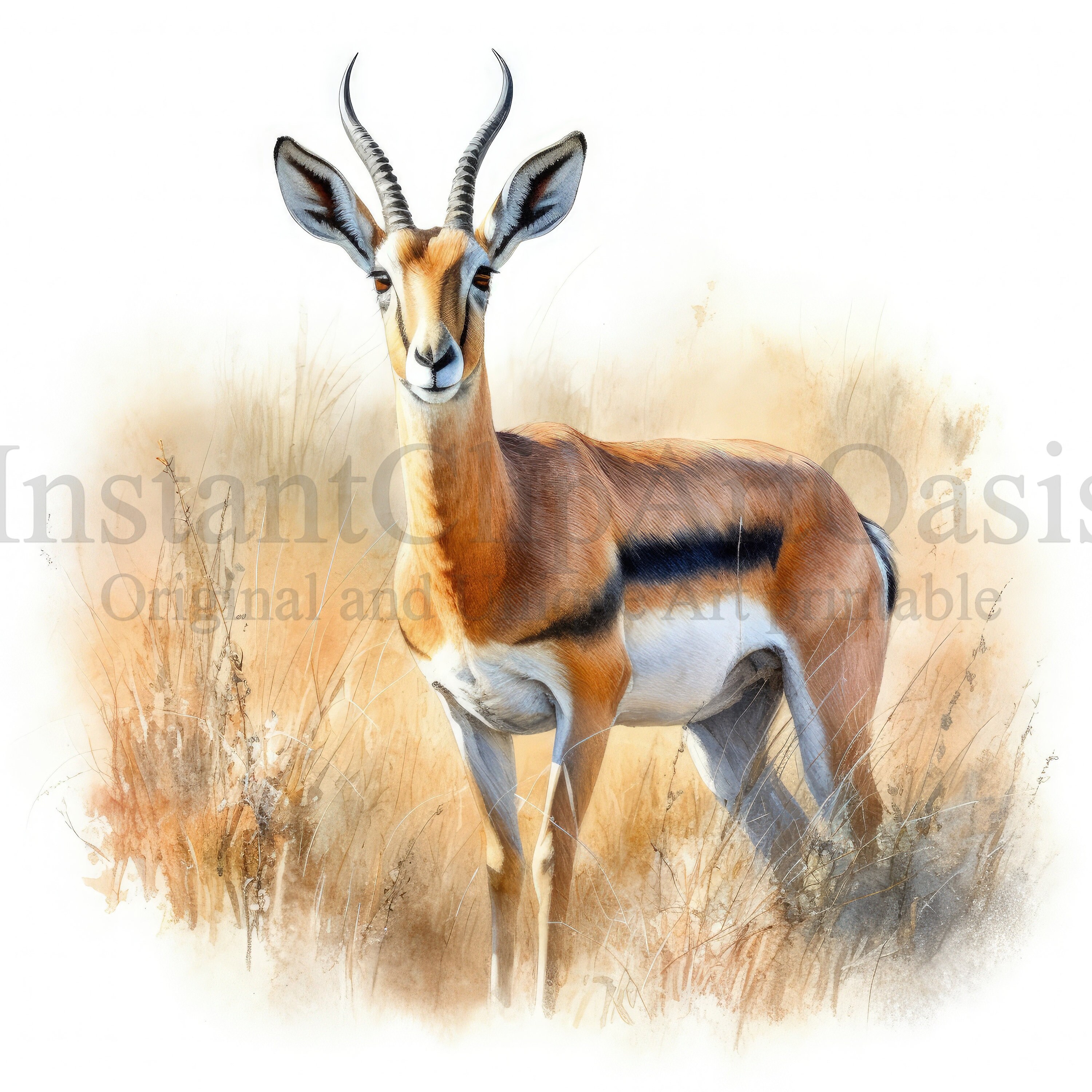 Thomson Gazelle Clipart, 7 High Quality Jpgs, Instant Digital Download ...