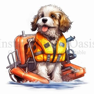 Cute Rescue Dog Clipart, 10 High Quality Jpgs, Nursery Art, Digital ...