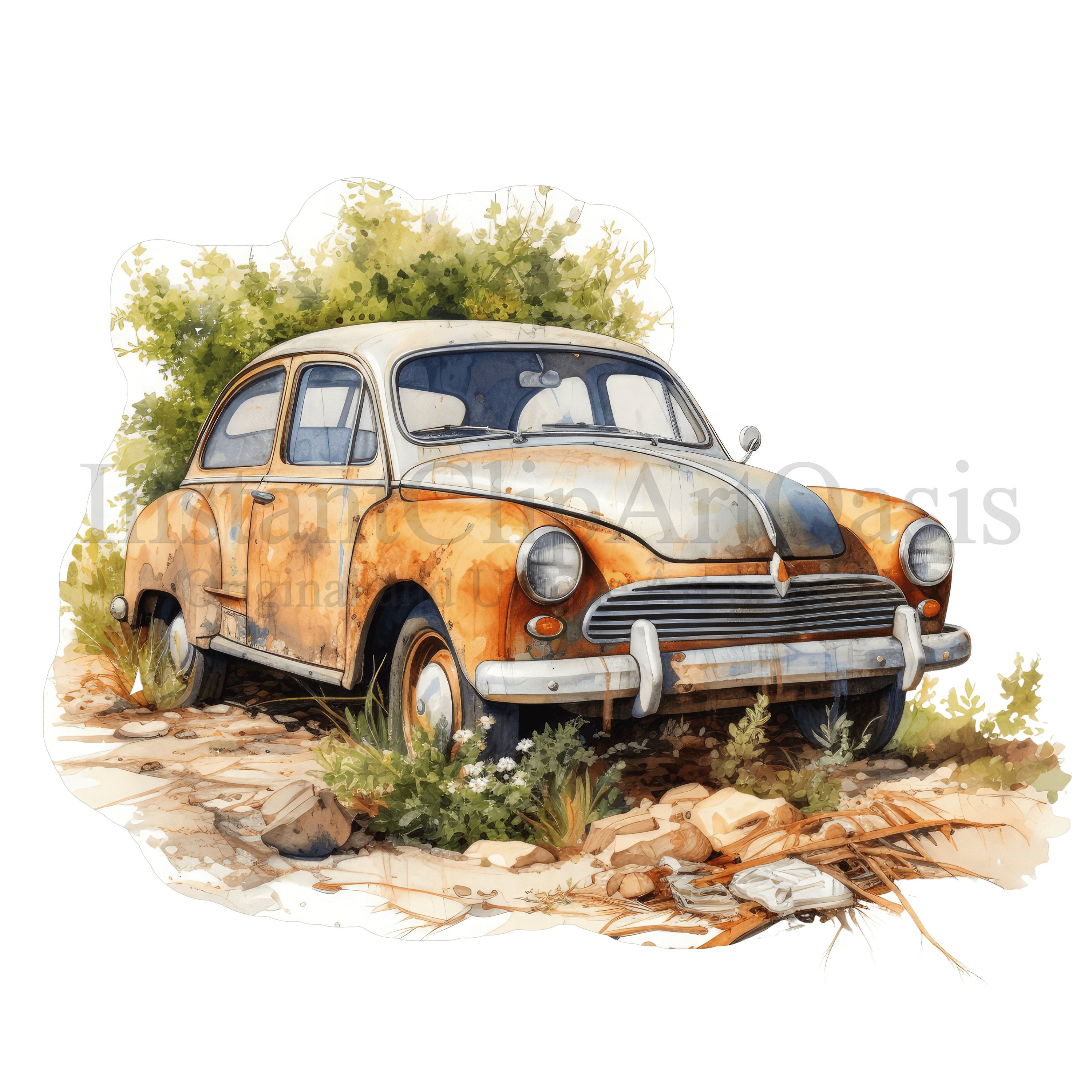 Abandoned Cars Clipart - 10 High Quality Pngs, Instant Digital Download ...