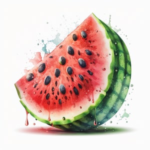 Watermelon Clipart, 10 High Quality Jpgs, Nursery Art | Clip Art, Card ...