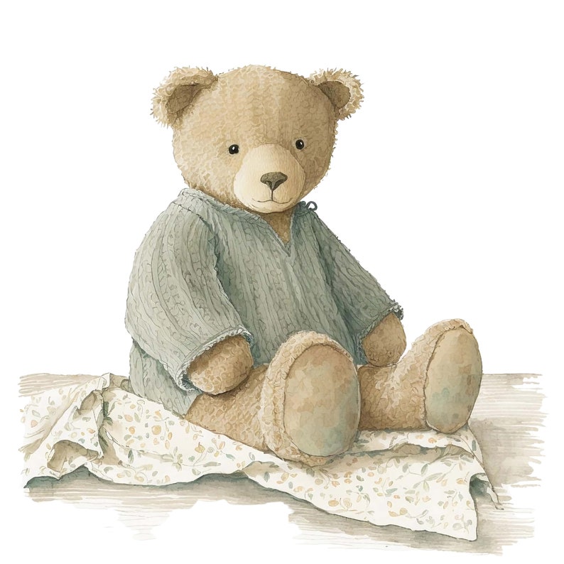 Teddy Bear Clipart 10 High Quality Pngs Nursery Art Instant - Etsy