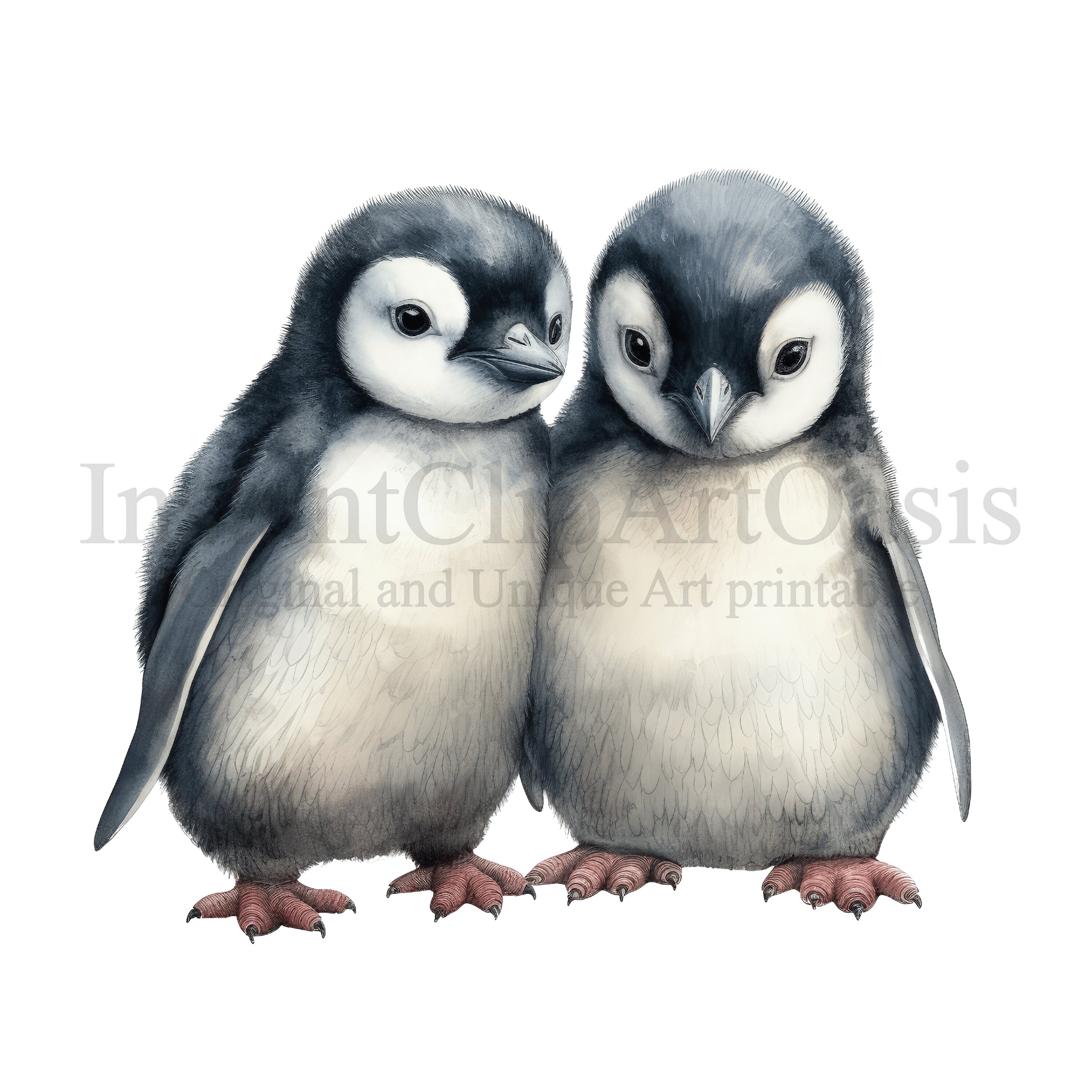 Penguin Friends Clipart, 10 High Quality Pngs, Nursery Art | Card ...