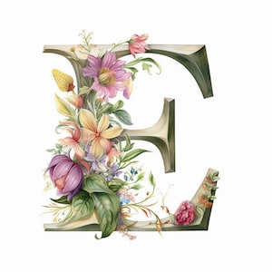 Letter E Clipart, 10 High Quality Jpgs, Nursery Art, Instant Digital ...