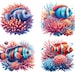 Vibrant Coral Reef Fish Clipart - 11 Pngs - Digital Download, Marine ...