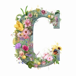 Letter C Clipart, 10 High Quality Jpgs, Nursery Art, Instant Digital ...