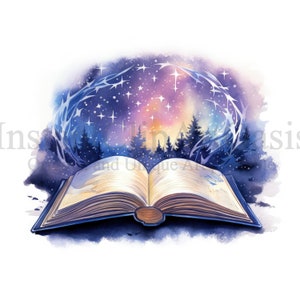 Dream Books Clipart, 10 High Quality Jpgs, Instant Digital Download ...