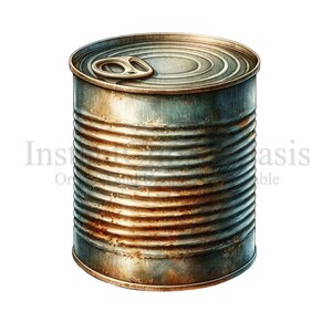 Rustic Tin Can Clipart, 10 High Quality Pngs, Digital Download, Card ...