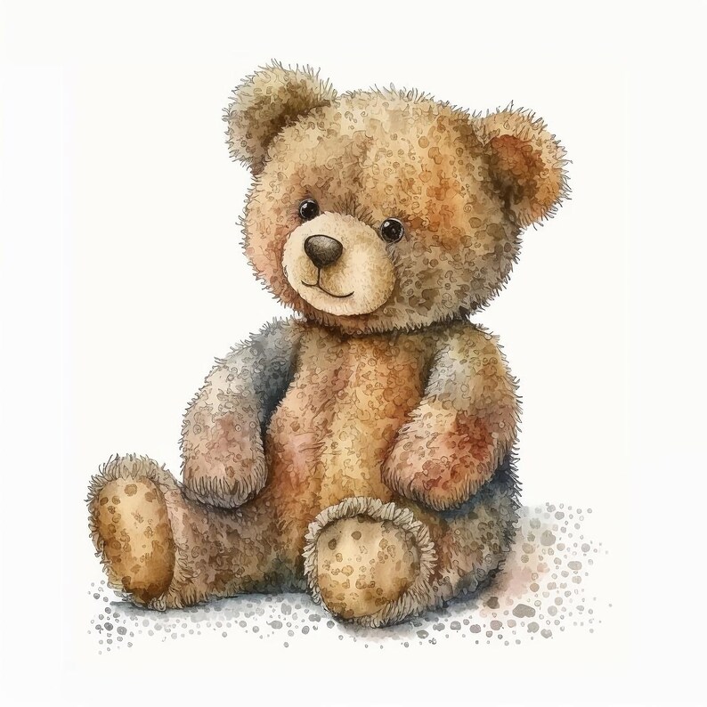 Teddy Bear Clipart 10 High Quality Jpgs Nursery Art Instant - Etsy