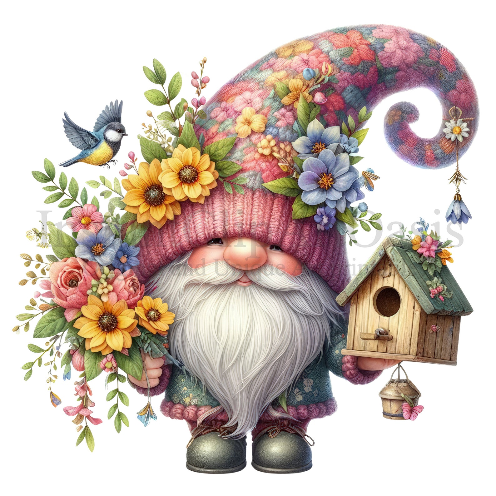 Spring Gnomes Clipart, 10 High Quality Pngs, Nursery Art, Digital ...