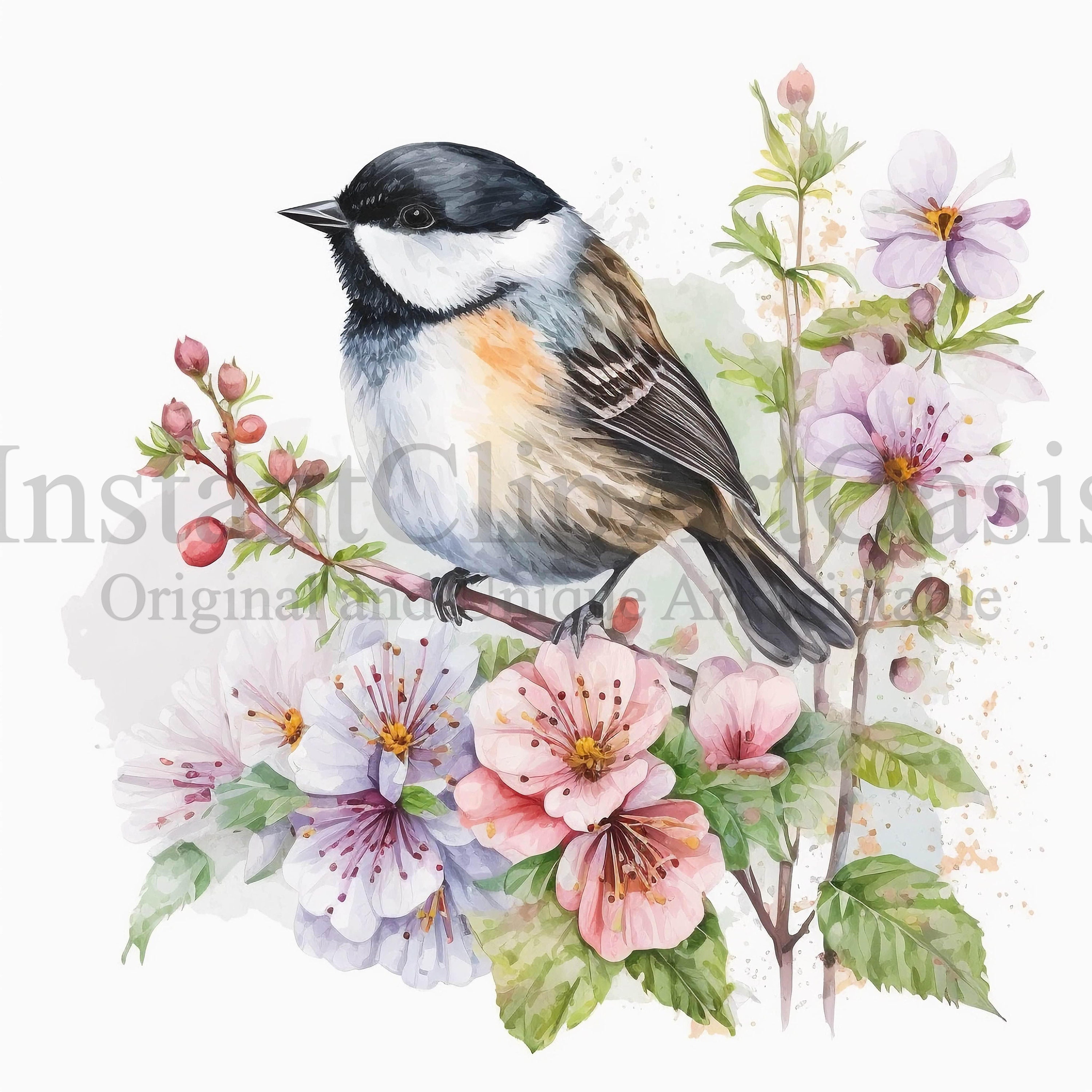 Chickadee Clipart, 10 High Quality Jpgs, Nursery Art, Digital Download ...