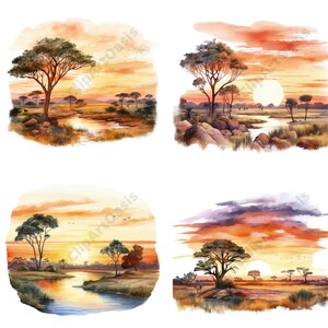 African Sunset Clipart, 10 High Quality Pngs Transparent Background ...