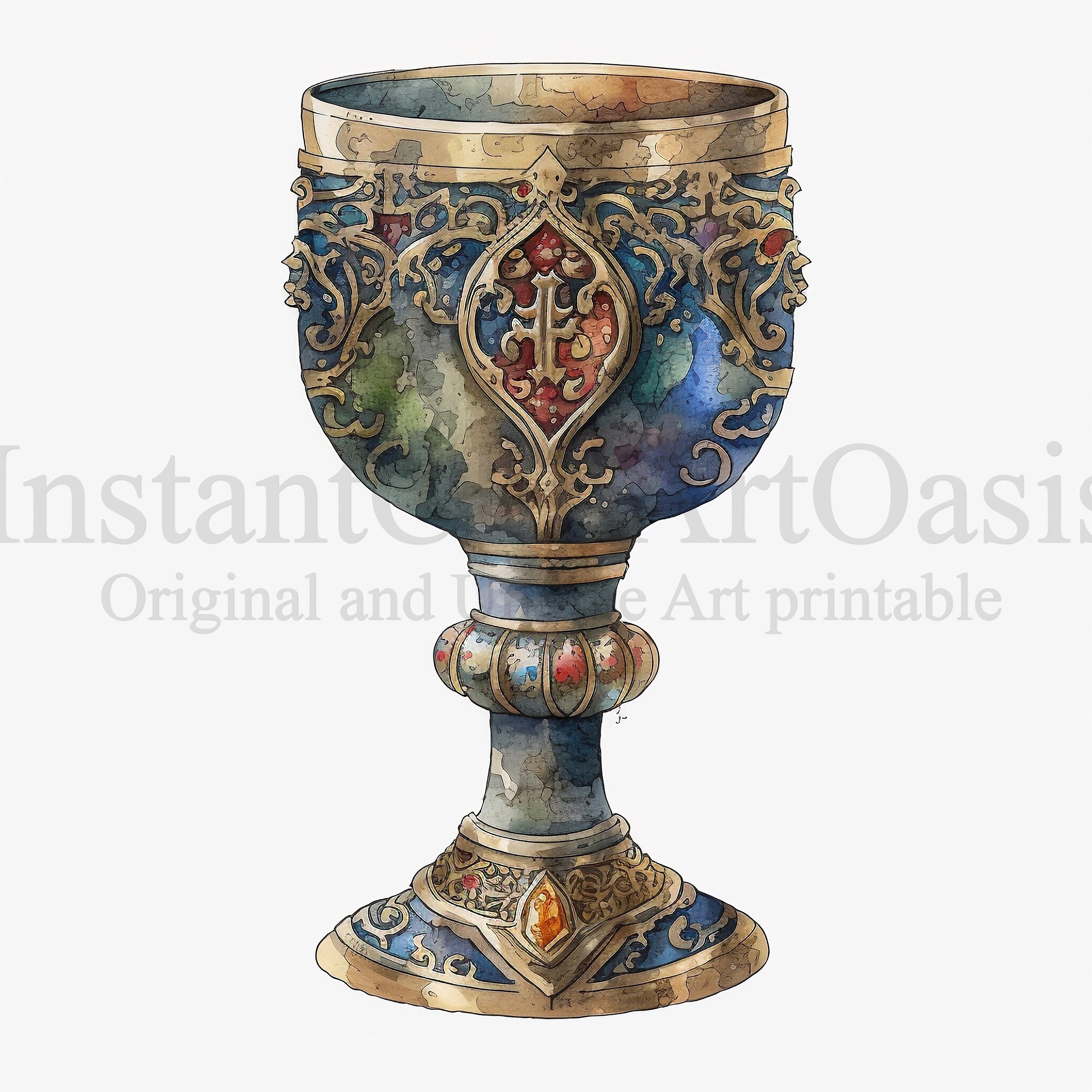 Goblet Clipart, 10 High Quality Jpgs, Nursery Art, Instant Digital ...