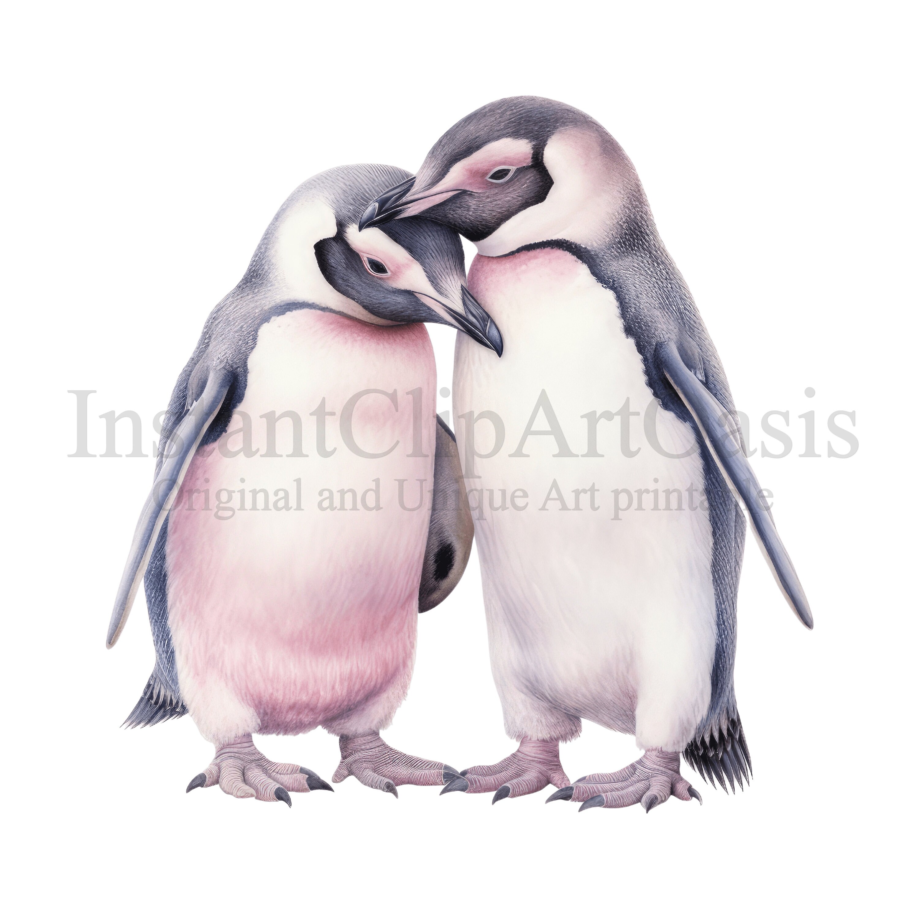 Penguin Friends Clipart, 10 High Quality Pngs, Nursery Art | Card ...
