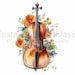 Cello Sketches Clipart, 10 High Quality Jpgs, Floral Art, Instant ...