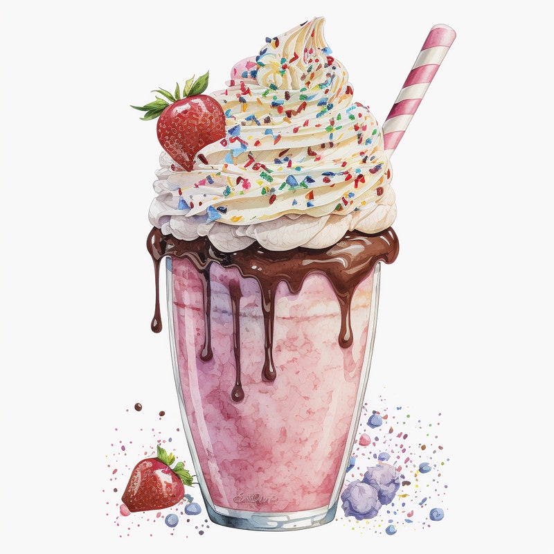 Milkshake Clip Art - Etsy