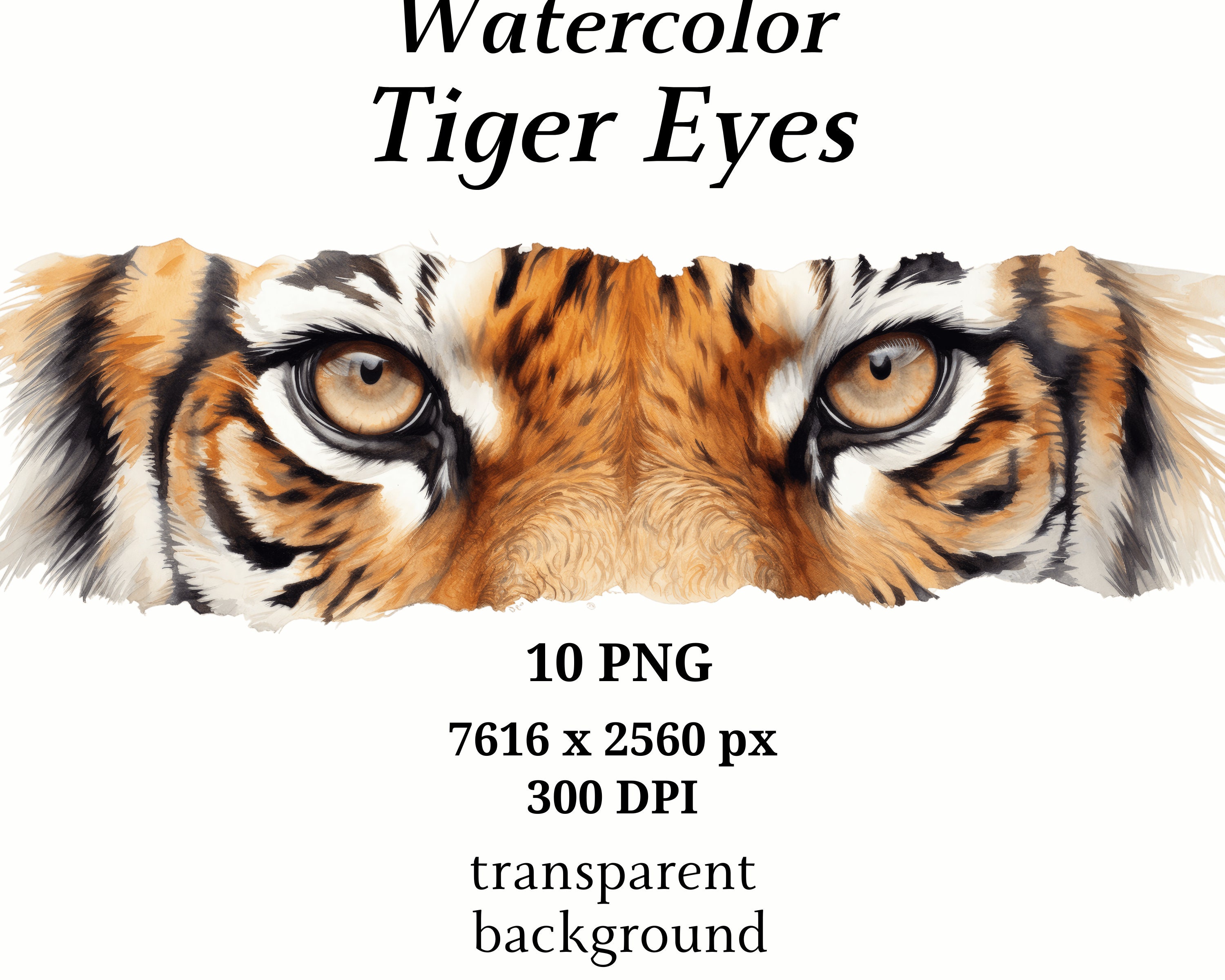 Tiger Eyes Clipart 10 High Quality Pngs Card Making Clip Art Tiger Print Printable Graphics Scrapbooking Digital Paper Craft 1224 Etsy
