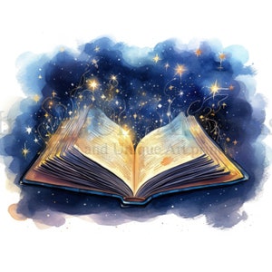 Dream Books Clipart, 10 High Quality Jpgs, Instant Digital Download ...