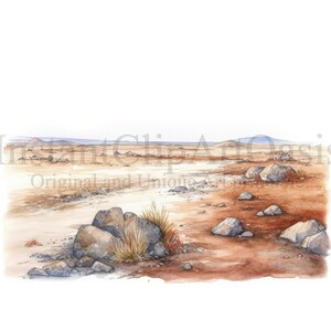 Tundra Landscape Clipart, 10 High Quality Jpgs, Watercolor Art, Digital ...