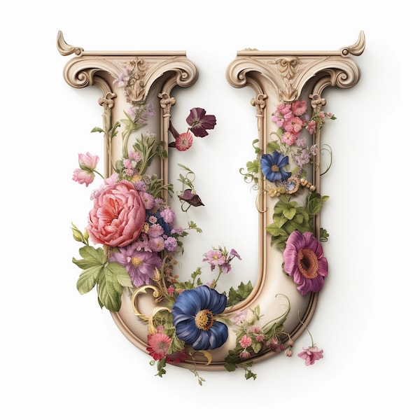 Letter Art U - Etsy