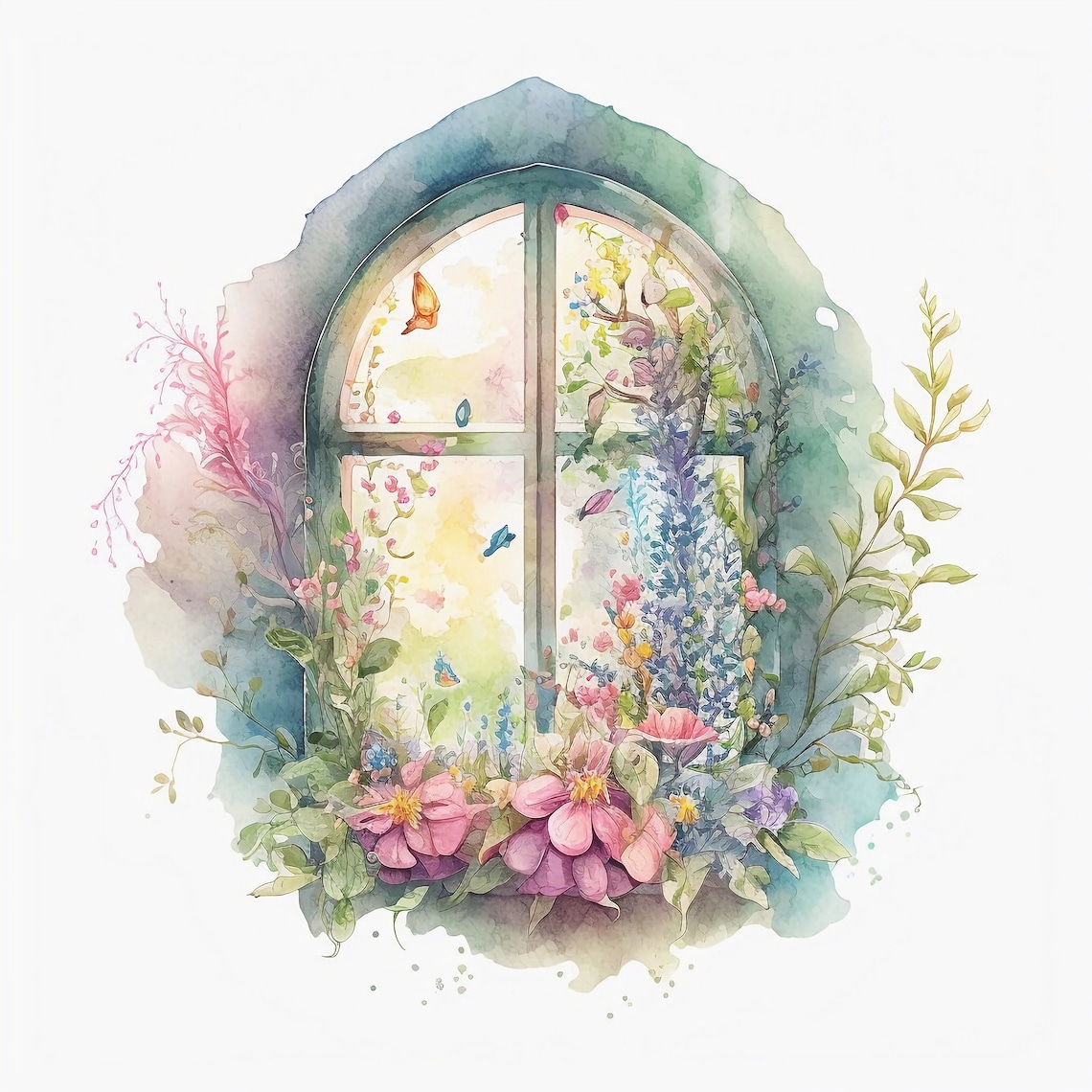 Fairy Windows Clipart, 10 High Quality Jpgs, Nursery Art, Digital ...