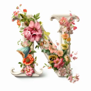 Letter N Clipart, 10 High Quality Jpgs, Nursery Art, Instant Digital ...