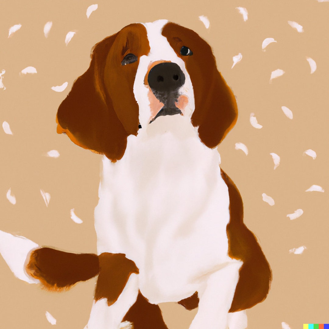 Sad Beagle Oil Painting Pouting Chic Dog Downloadable Print - Etsy
