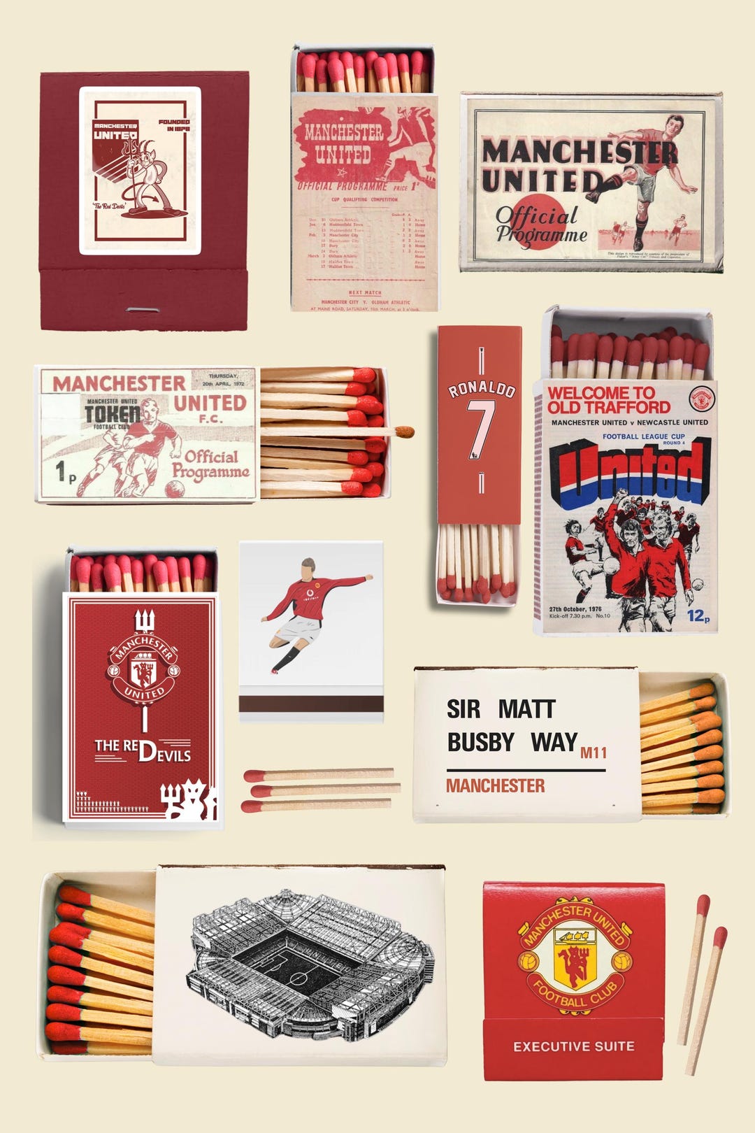 Manchester United Matchbox Art Print - Etsy