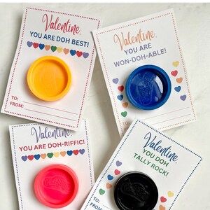 Play-doh Valentine's Printable, Printable Valentine Cards, Non-candy ...