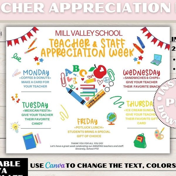 Staff Appreciation Printables - Etsy